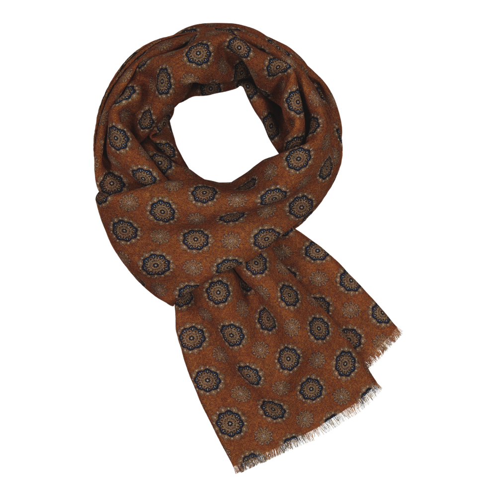 Miesten huivi | Gaville Navy Fine Wool Scarf